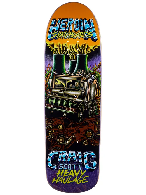 Tabla Heroin 9.50 x 32.20 in CQ Heavy Haulage - Peach and Bones Skateshop