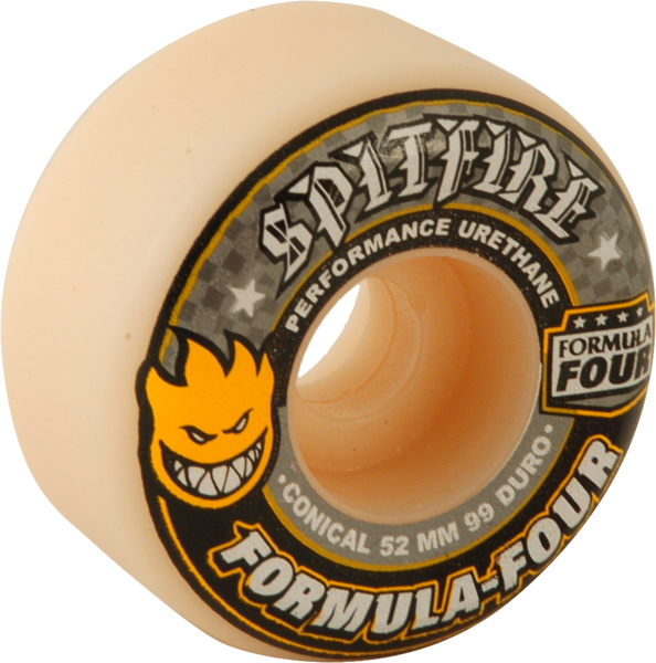 Spitfire Wheels 52mm F4 99D Conical (Yellow Print) - Peach and Bones ...