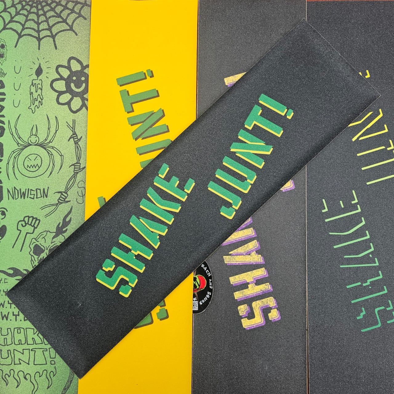 Shake Junt 9″ x 33″ in Graphics SJ Sprayed - Peach and Bones Skateshop