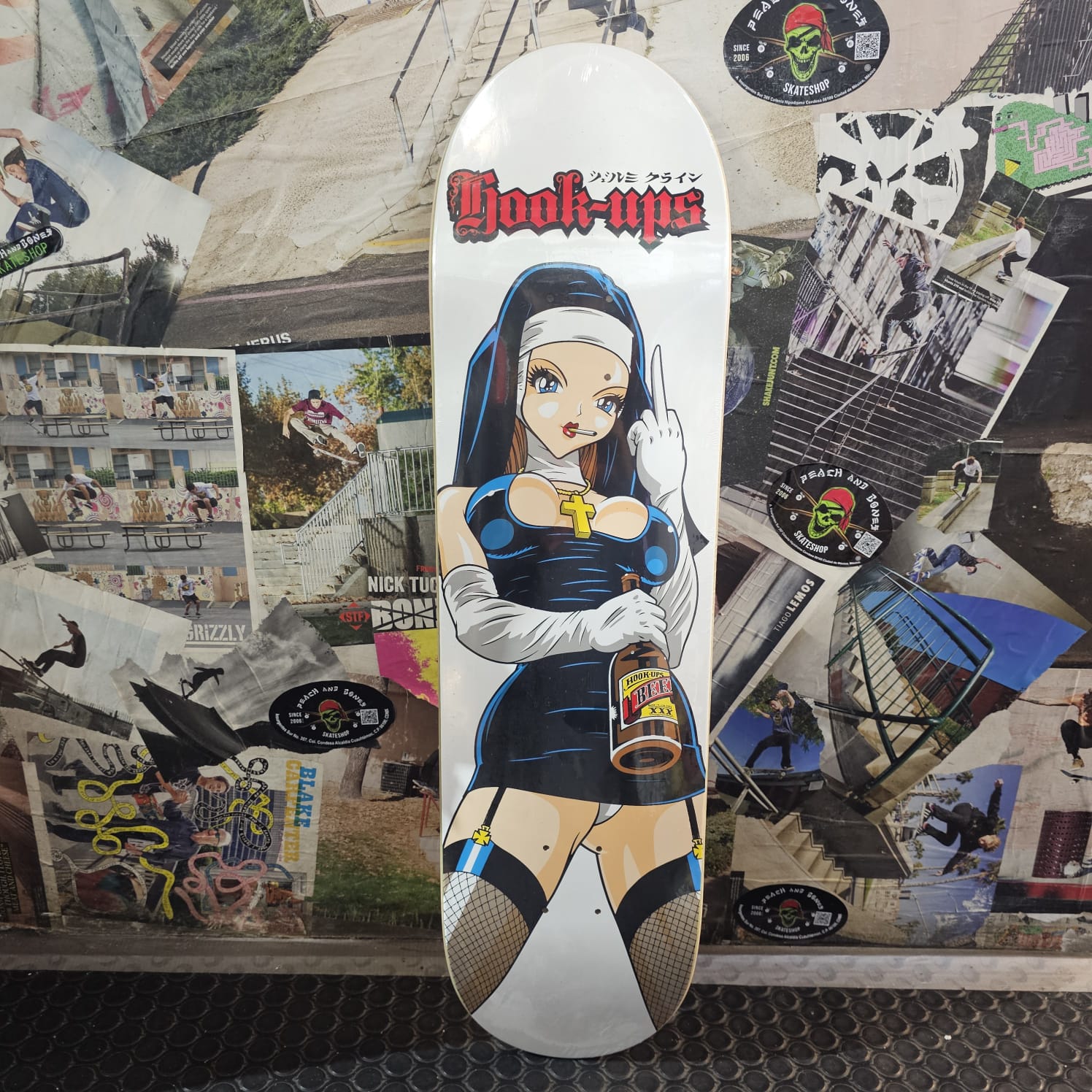 Tabla Hook Ups 8.25 x 32.00 in Evil Nun - Peach and Bones Skateshop