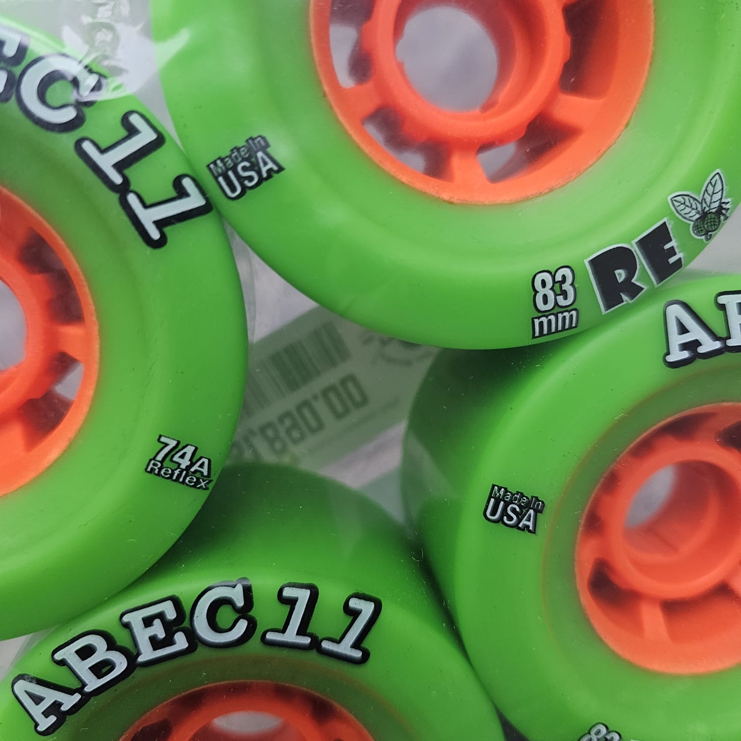 Abec 11 Wheels 83mm 74a Flywheels Refly - Peach and Bones Skateshop
