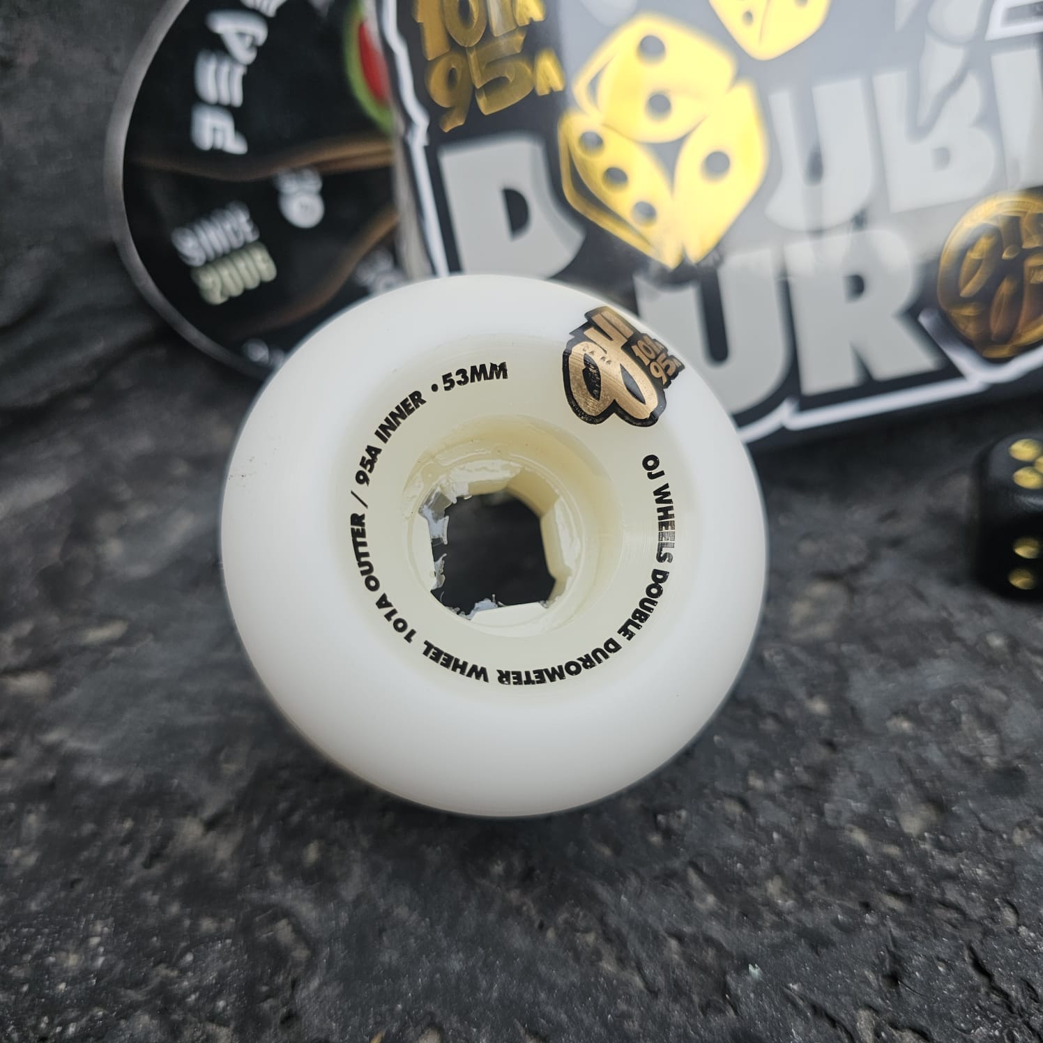 OJ Wheels 53mm Double Duro 101a (Outer) 95a (Inner) Mini Combo - Peach ...
