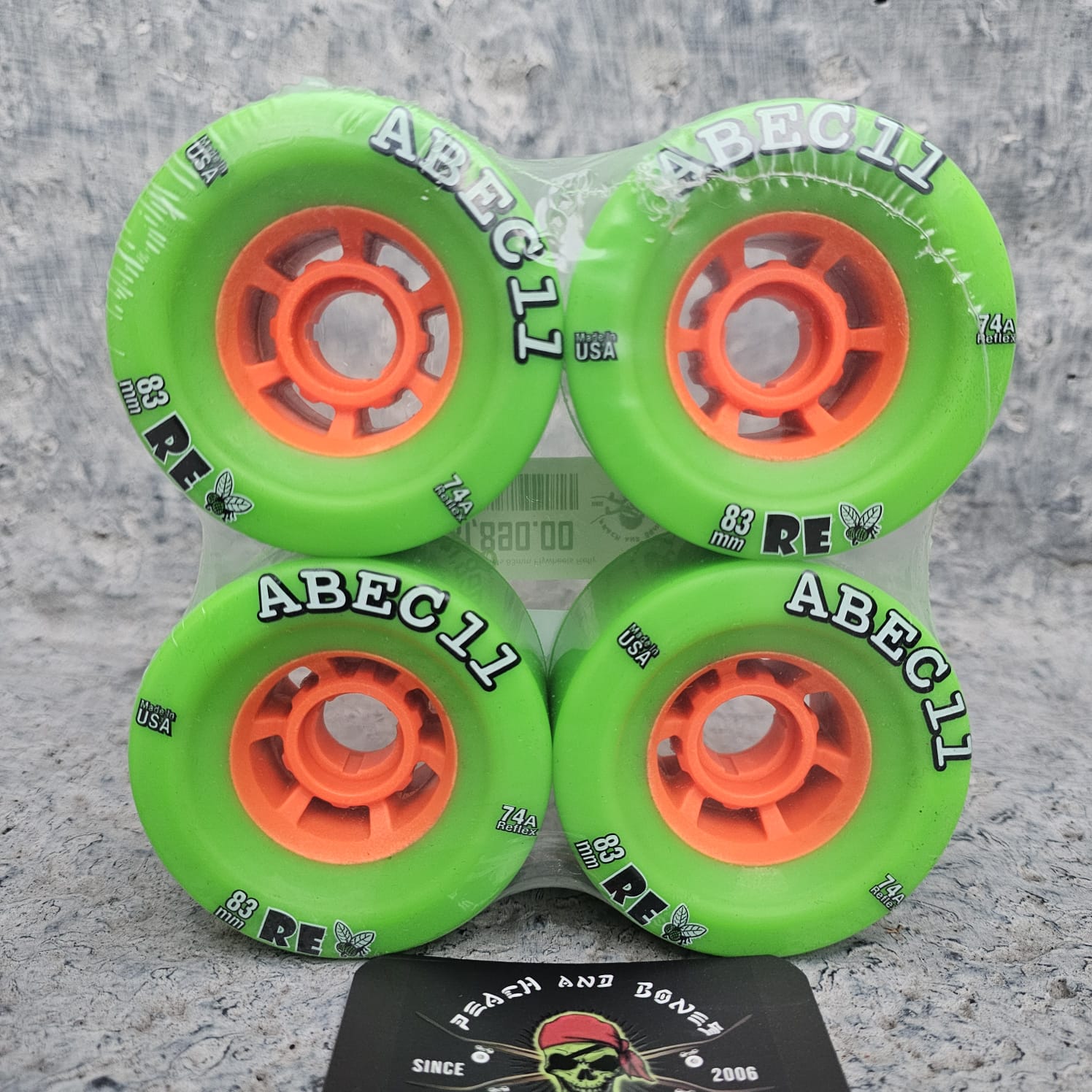 Abec 11 Wheels 83mm 74a Flywheels Refly - Peach and Bones Skateshop