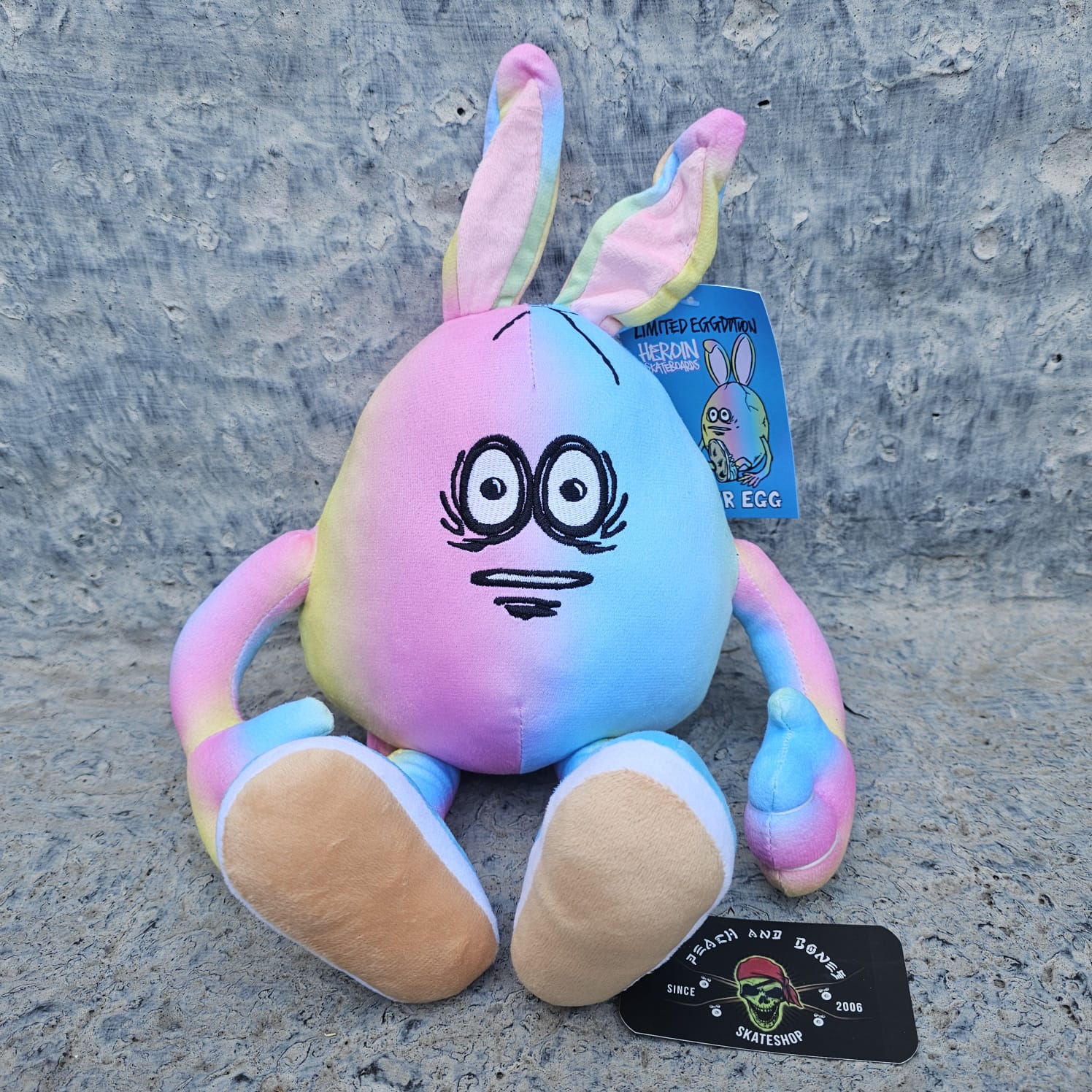 Heroin Toy Craig's Rotten Egg Plush Toy Doll - Peach and Bones Skateshop